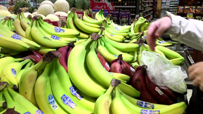 Coquitlam, BC, Canada - April 02, 2016 : Woman Selecting Banana Inside ...
