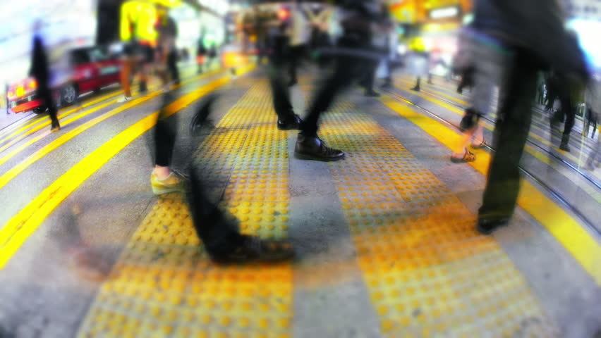 People Move Fast On Busy Stock Footage Video (100% Royalty-free ...