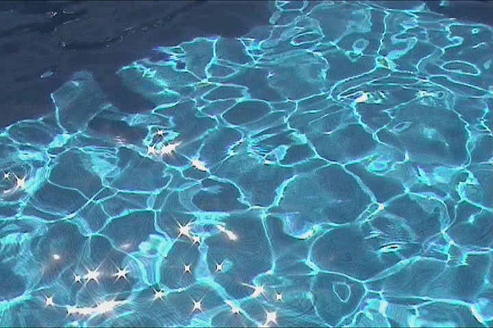 Refraction Of Sunlight In Swimming Pool Water. Animation Of Ripple ...