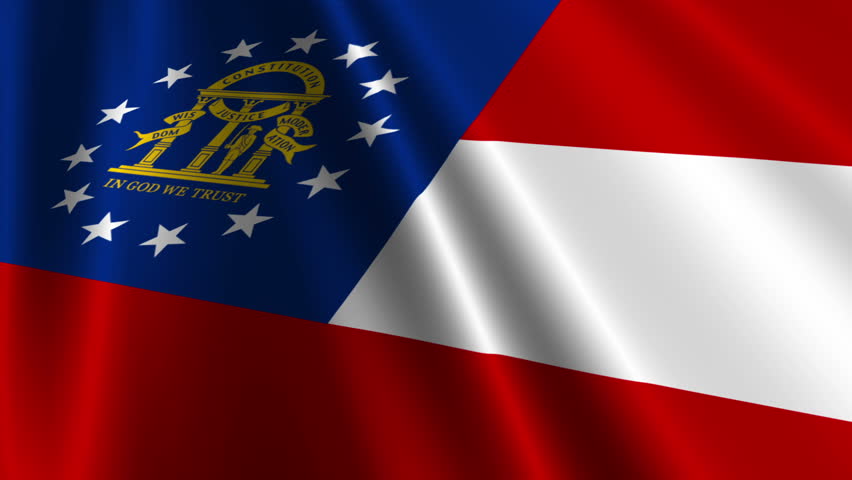 Georgia US State Flag Loop 1 Stock Footage Video 1372756 | Shutterstock
