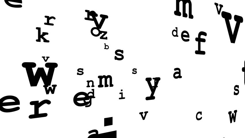 Flying Greek Random Characters In 3D Space With Camera Animation.Can Be ...