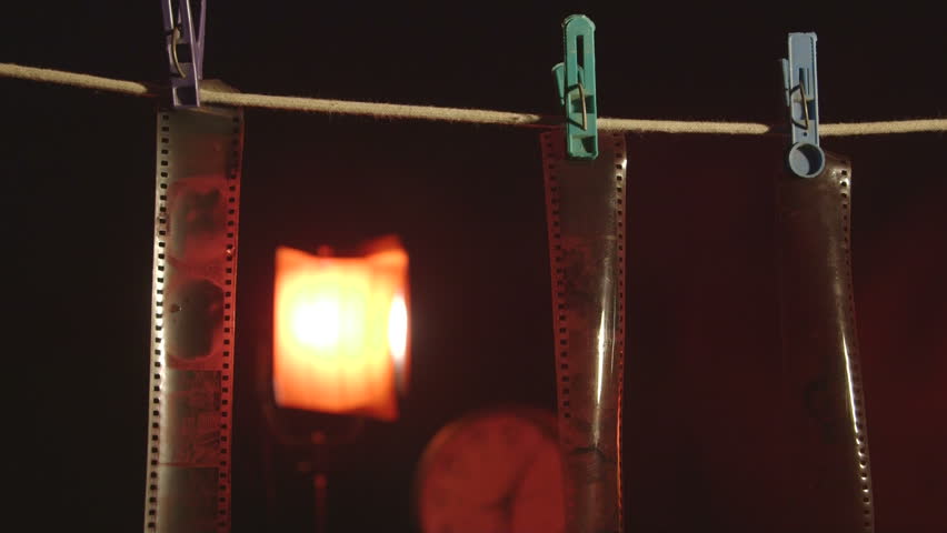 Darkroom Printing Process Photographer Using Enlarger To Produce ...