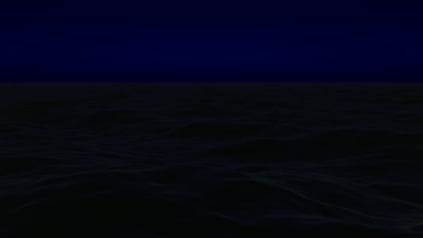 Flying Over The Ocean Surface At Night Stock Footage Video 1392421 ...