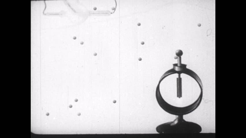 UNITED STATES 1930s: Rod Charges Electroscope Negative/ Positive ...