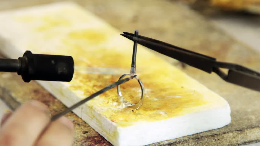 Process of Soldering Gold Ring Stock Footage Video (100% Royalty-free ...