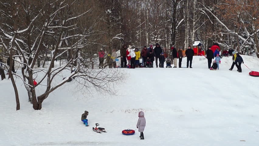 Winter Fun in Russia. People Stock Footage Video (100% Royalty-free ...