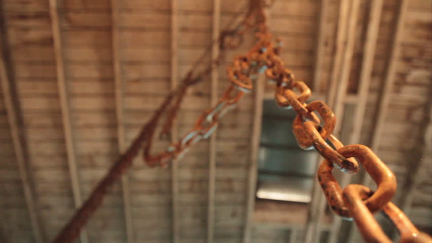 Single Mangled Chain Hanging from Stock Footage Video (100% Royalty ...