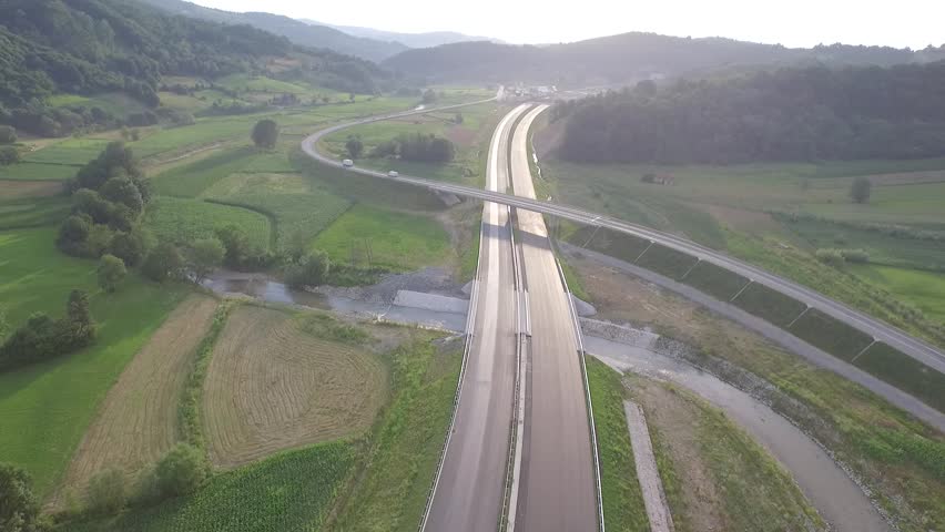 AERIAL Germany-Autobahn 7 South Towards Hanover 2007: Motorway A7 AND ...