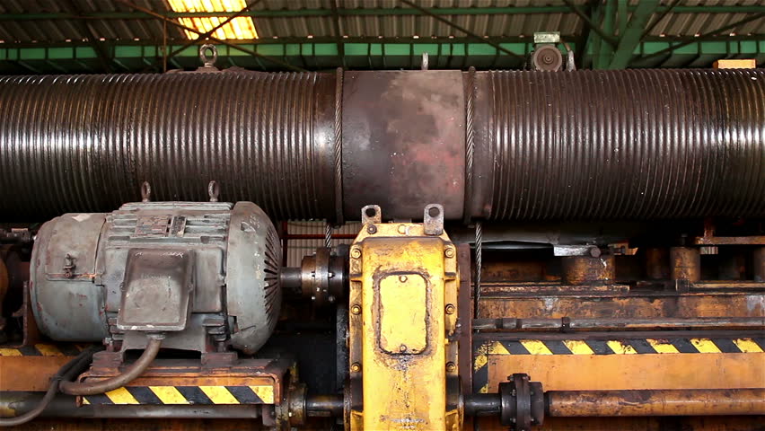 Overhead Crane, Sling Rope Main Hoist, Machine Background. Stock ...