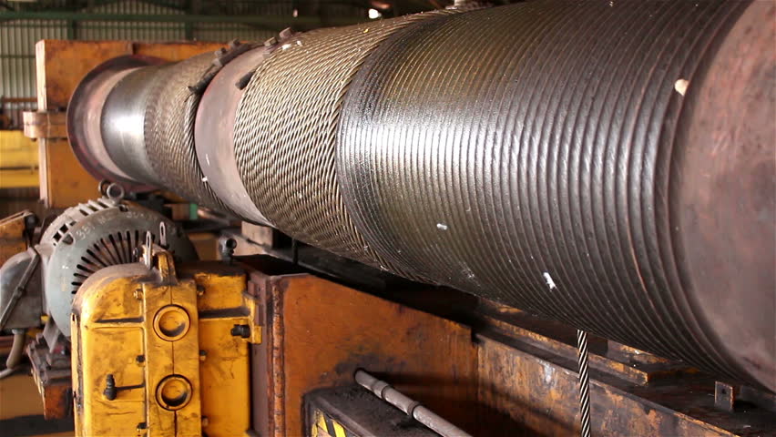 Overhead Crane, Sling Rope Main Hoist, Machine Background. Stock ...