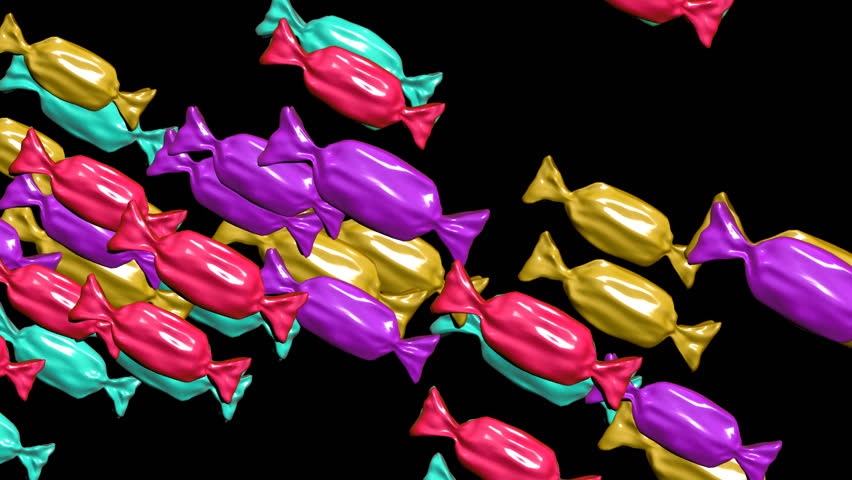 Animation Of Falling Jelly Candy Bears On Colorful Background ...