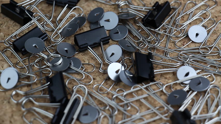 Paper Clip Pin Clasp Office Stockvideos & Filmmaterial (100 % ...