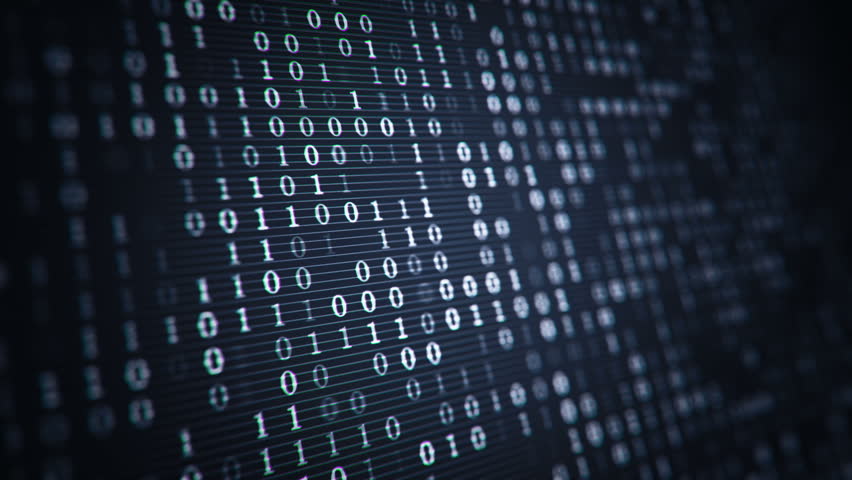 Technologic Background With Representation Of Binary Code. Binary Digits 1 And 0 In Different ...