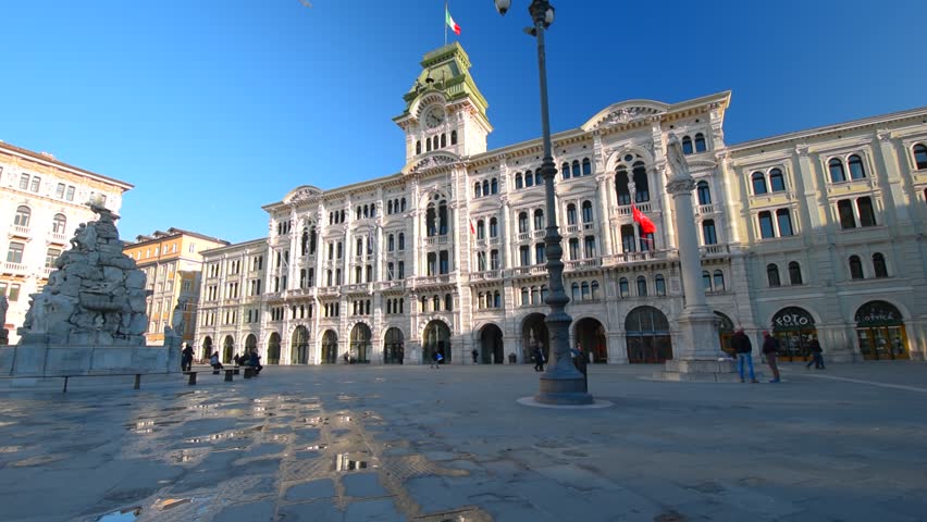 Stock video of piazza unita italia, trieste, italy: mart, | 14964238 ...