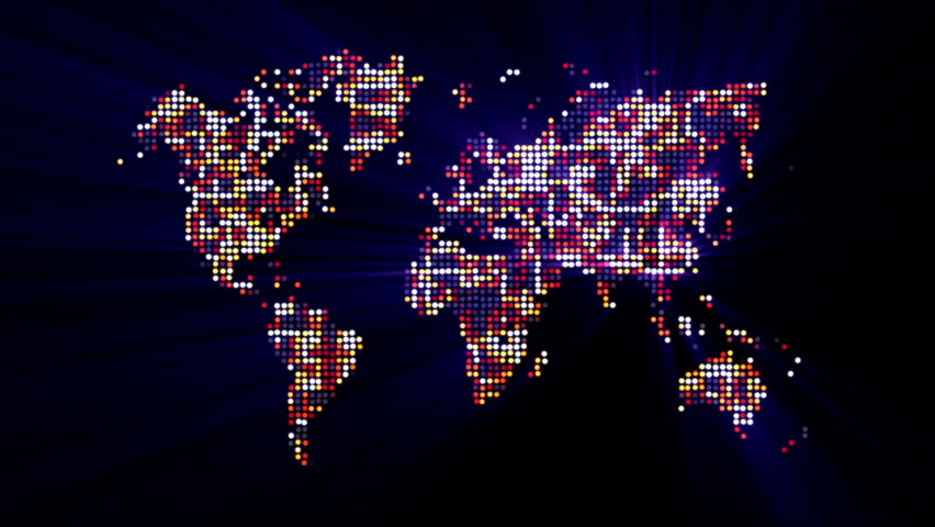 Clip vidéo libre de droits de Loopable: Digital World Map / Technology ...