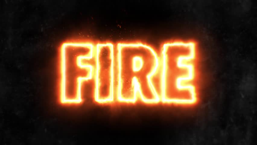 Stock Video Clip of THE WORD FIRE IN FIRE / FIRE | Shutterstock