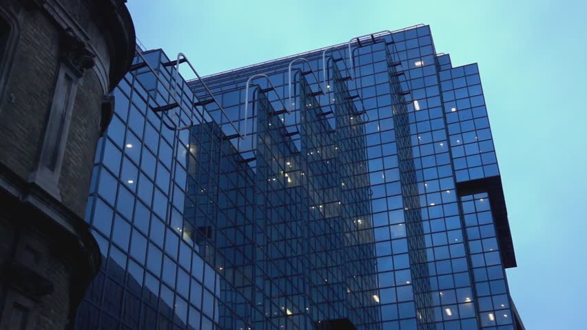 Stock video of modern glass buildings in the city | 15204178 | Shutterstock