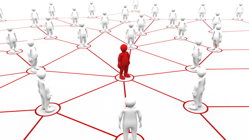 Red 3d-man Connecting to White Stock Footage Video (100% Royalty-free ...