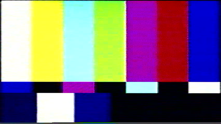 VHS Tape Color Bars Off-Air. Color Bars Test Broadcast Pattern With ...