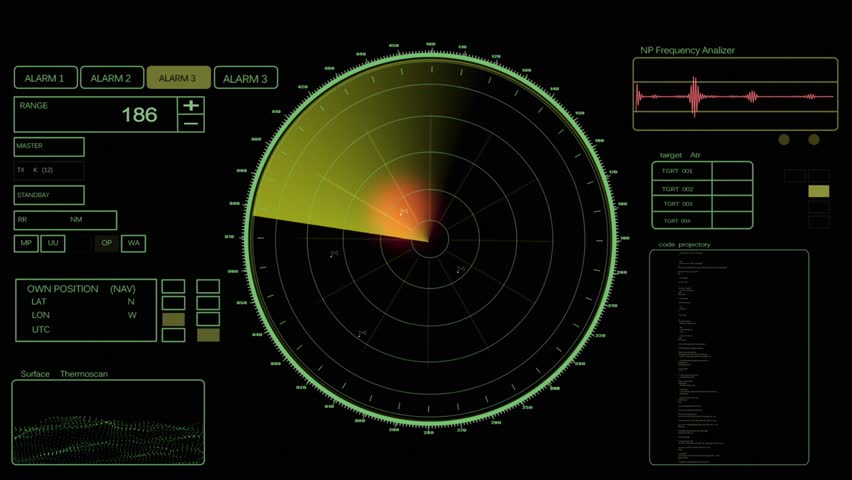 A Radar Screen Is Scanning For Signals Stock Footage Video 2973082 ...
