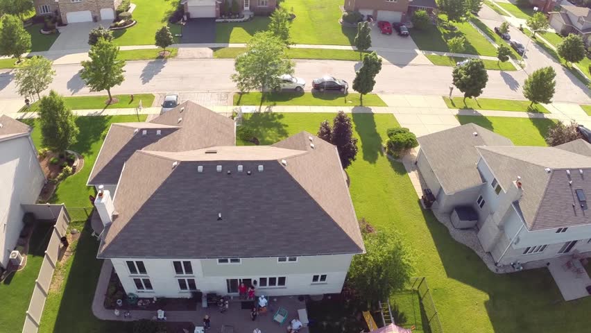 Residential Houses from Above Overhead Stock Footage Video (100% ...
