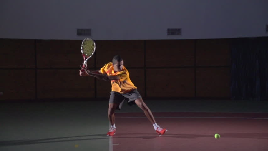 Tennis Shots: Forehand Stroke With Professional Tennis Player (slow ...