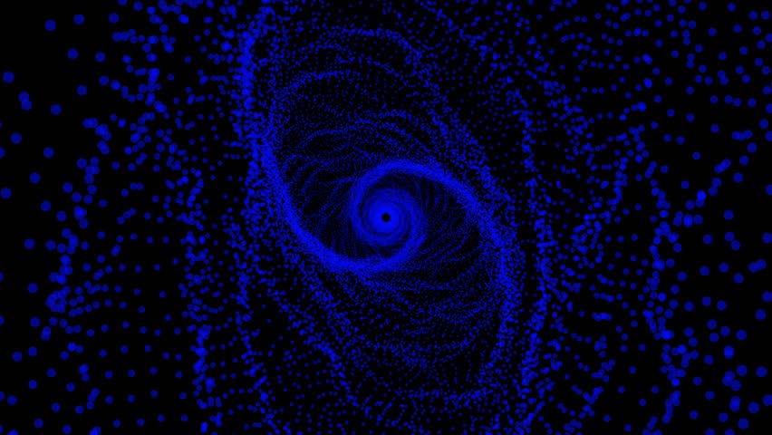 Neon Abstract Tube. Blue Space Stock Footage Video (100% Royalty-free ...