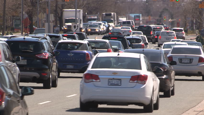 Toronto, Ontario, Canada April 2016 Toronto Gridlock Traffic Jam In ...