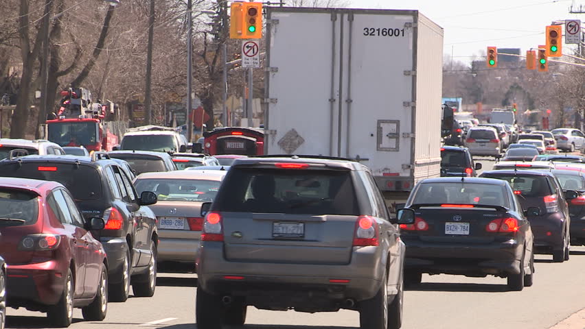 Toronto, Ontario, Canada April 2016 Toronto Gridlock Traffic Jam In ...