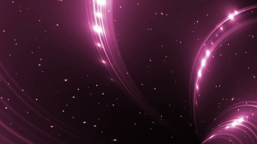 Animation Pink Background With Rays And Sparkles Stars On Black ...