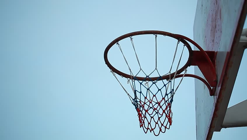 Video Basketball Backboard To The Basket. Street Basketball Stock ...