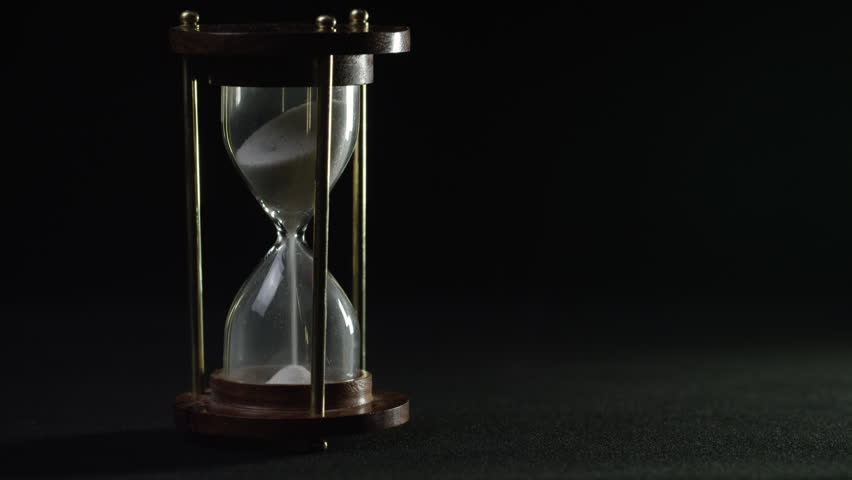 Hourglass Isolated On Black Background Stock Footage Video (100% ...
