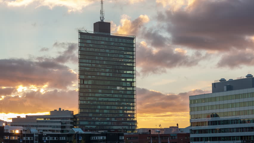 Kista Science Tower, Stockholm. Home Stockvideoklipp på (helt ...