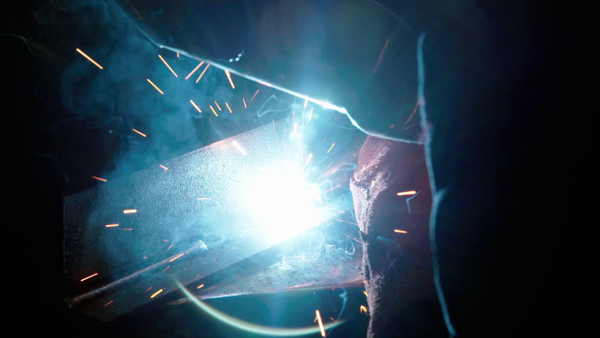 Bright Welding Sparks Closeup Slow Motion Stock Footage Video 7151368 ...