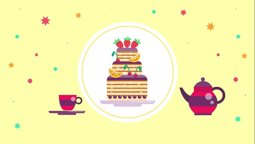 Delicious Cake Design, Video Animation Stock Footage Video 13871639 ...