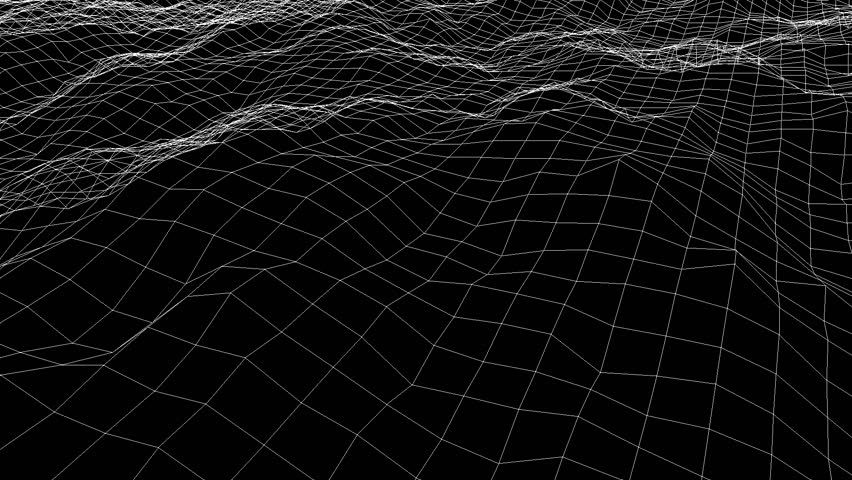 Wireframe Wave Background in Motion. Stock Footage Video (100% Royalty ...