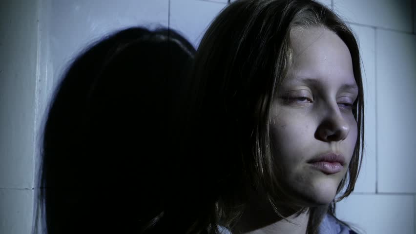 Teen Girl. Drug Addiction. Depressed Face Of A Teen Girl With Overdose ...