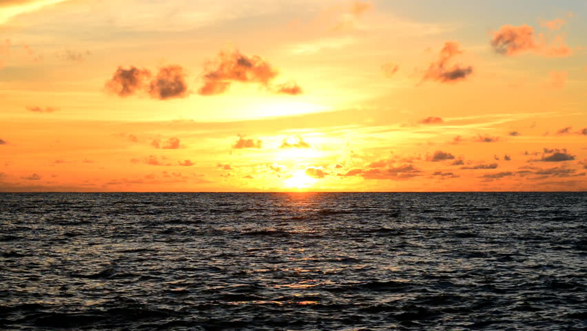 4K TimeLapse - 25 August 2014, Beautiful Sunset In Nathon Town Beach ...