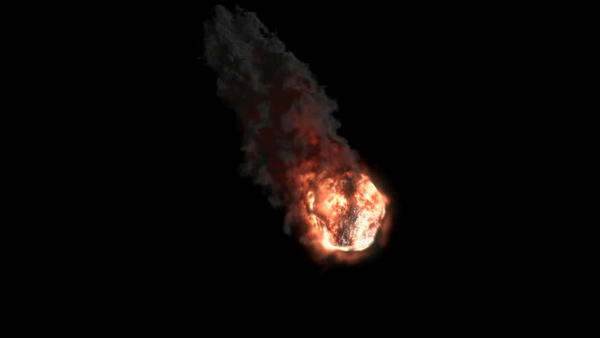 3D Meteor Strike Animation. Three Meteors Are About To Hit The World ...