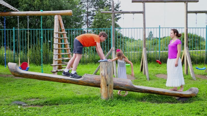 Woman and Her Children Sway Stock Footage Video (100% Royalty-free ...