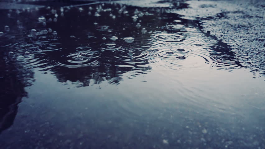 Super Slow Motion Raindrops Hitting Pavement Stock Footage Video ...