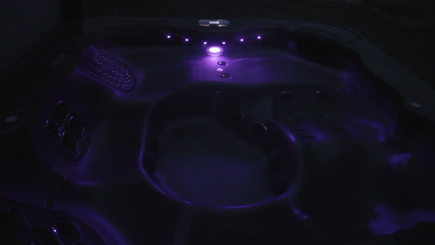Stock Video Clip of Hot tub or spa at night with | Shutterstock