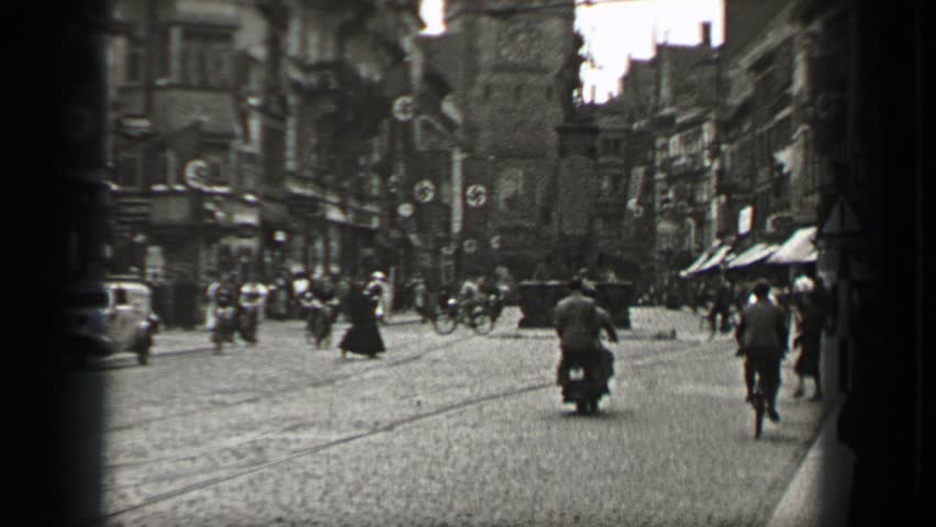 Berlin, Germany 1937: Nazi Banner Stock Footage Video (100% Royalty ...
