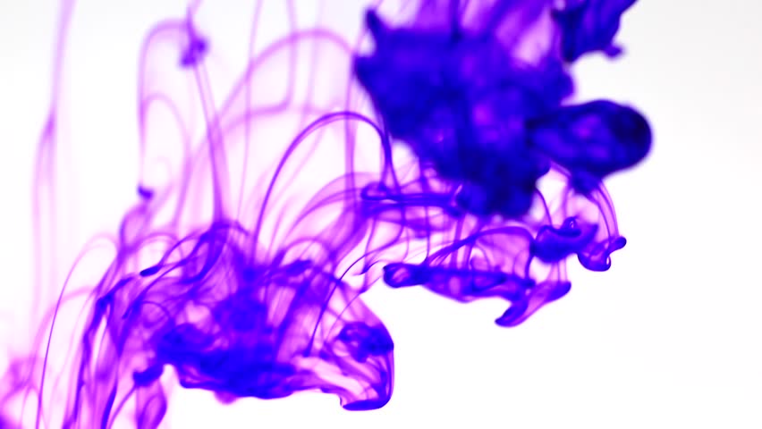 Pink Ink In Water.Creative Slow Motion. On A White Background. Stock ...