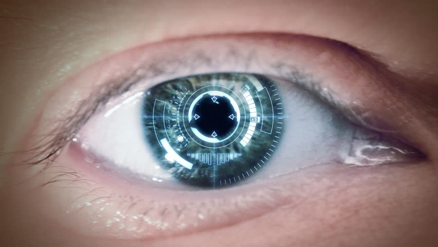 Stock video of close up to eyeball with futuristic | 1788998 | Shutterstock