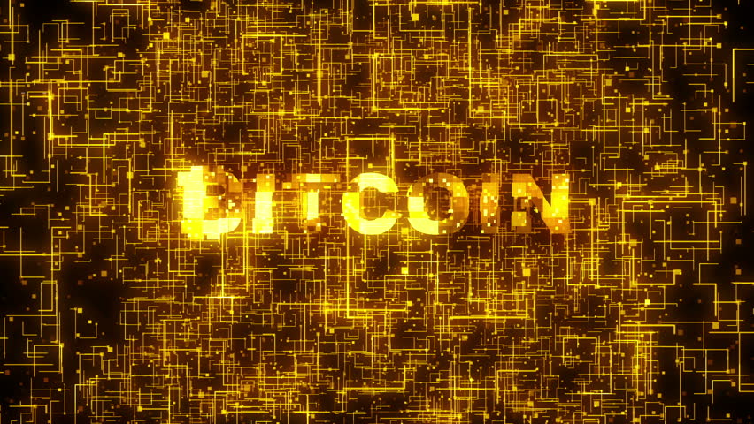 Seamless Animation Of Original Blockchain Logo On Futuristic Technology ...