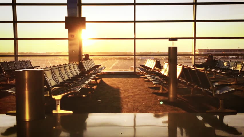 Airport Terminal Sunset Stock Footage Video (100% Royalty-free ...
