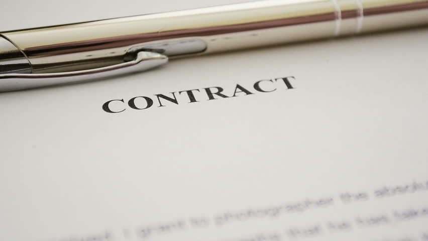 Contract Abstract. Signing Contract. "contract" Stock Footage Video ...