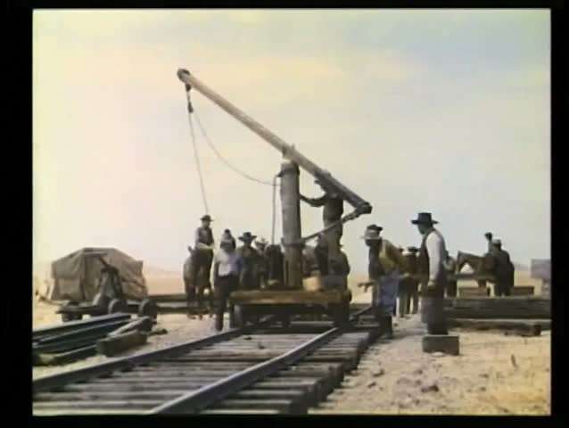 Men Building Railroad Stock Footage Video (100% Royalty-free) 1841518 ...