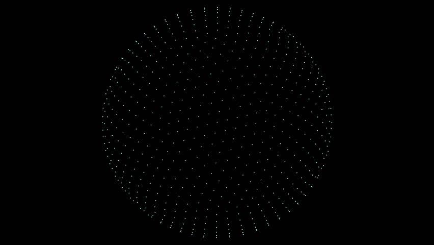 Retro 3d Vector Sphere Points. Stock Footage Video (100% Royalty-free ...